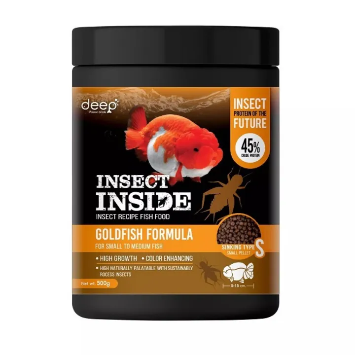 ดีฟ อาหารปลาทอง สูตรโปรตีนจากแมลง โตไว เร่งสี ชนิดเม็ดเล็ก จมน้ำ ขนาด ...