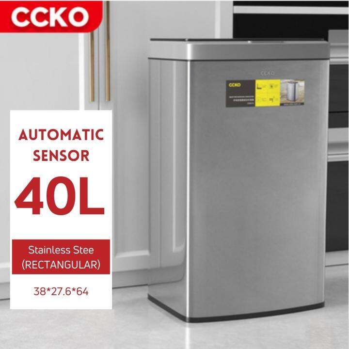 CCKO Automatic Sensor Smart Bin- Stainless Steel Rechargeable (30/40L ...