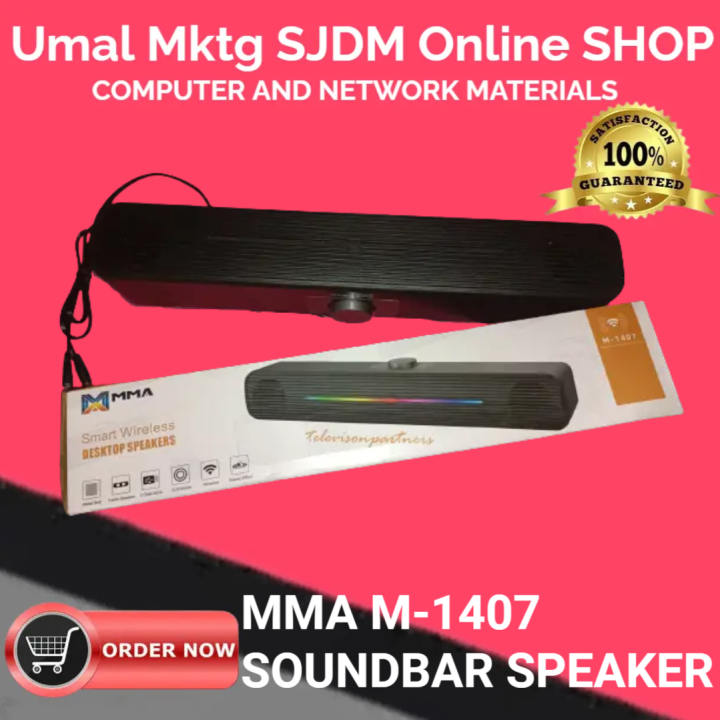 MMA Desktop Speaker M-1407 SOUNDBAR | Lazada PH