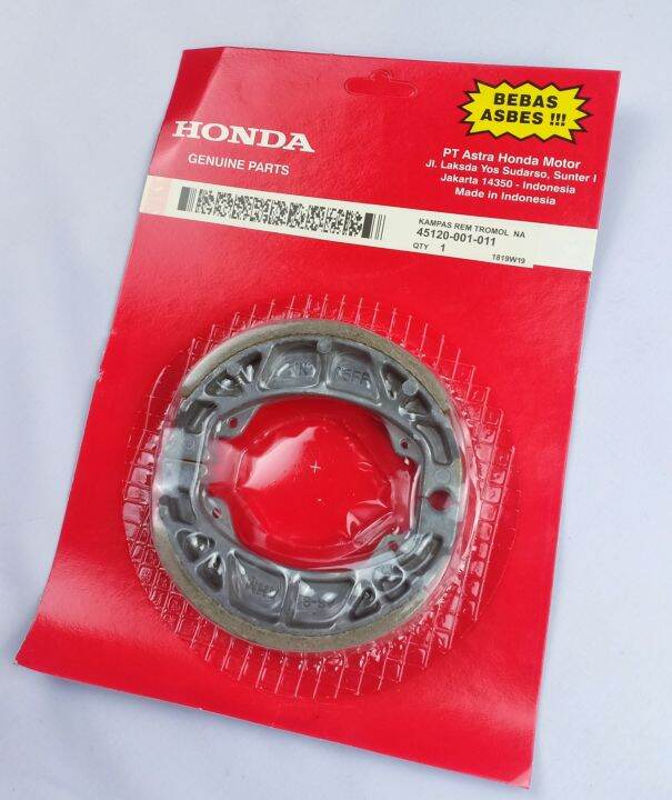 Kampas Rem Belakang Tromol BrakeShoe Grand Supra Kharisma Revo Blade Honda AHM 45120-001-011 ...