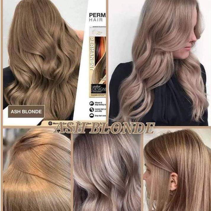 ASH BLONDE ASH GRAY LIGHT ASH BLONDE PERMANENT COLOR BY MERRYSUN ...