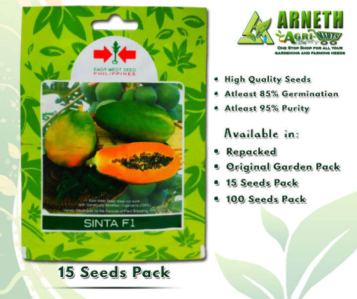 EASTWEST SINTA F1 PAPAYA SEEDS (15 SEEDS PACK) BY EAST WEST SEEDS ...
