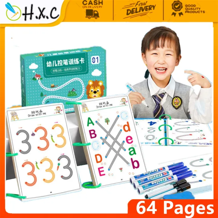 64 Sides 32 Pages Magic Tracing Workbook Educational Books for Kids ...