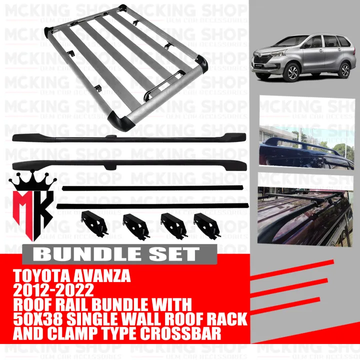 Toyota Avanza 2012-2022 Aluminum 50x38 Single Wall Roof Rack / Roofrack ...