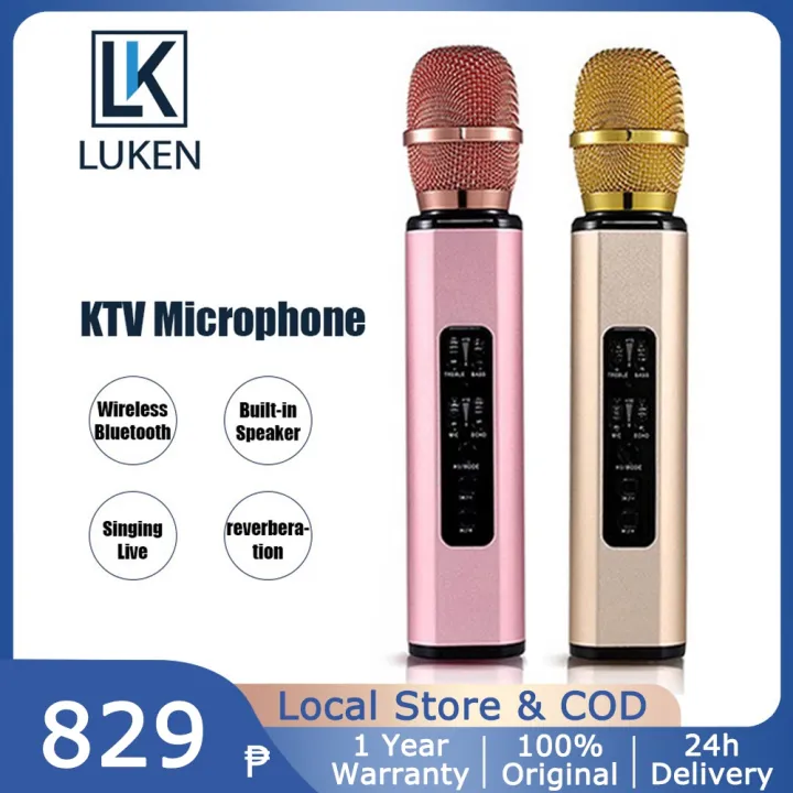 ♨K6 K2 Q9 WS-898 Wireless Bluetooth Karaoke Microphone Stereo KTV multimedia microphone | Lazada PH