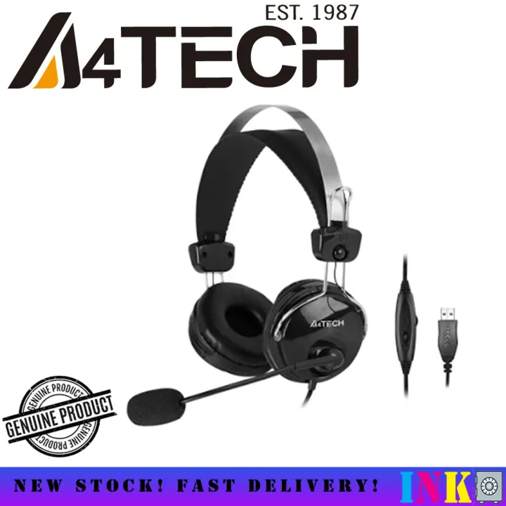 A4Tech Comfort Fit Stereo USB Headset HU-7P Stunning Sound Superior ...