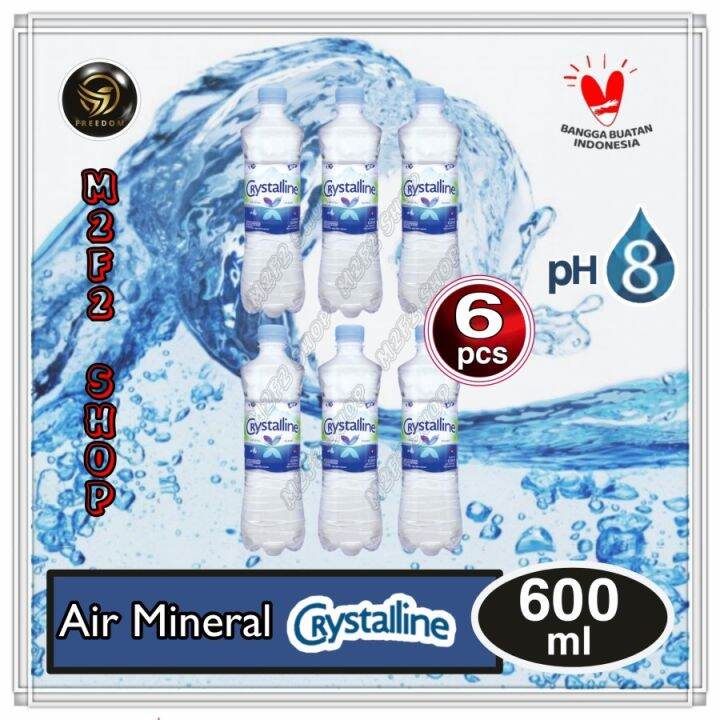 Air Mineral Crystalline pH8+ Botol Tanggung Plastik Pet - 600 ml (Kemasan 6 Pcs) | Lazada Indonesia