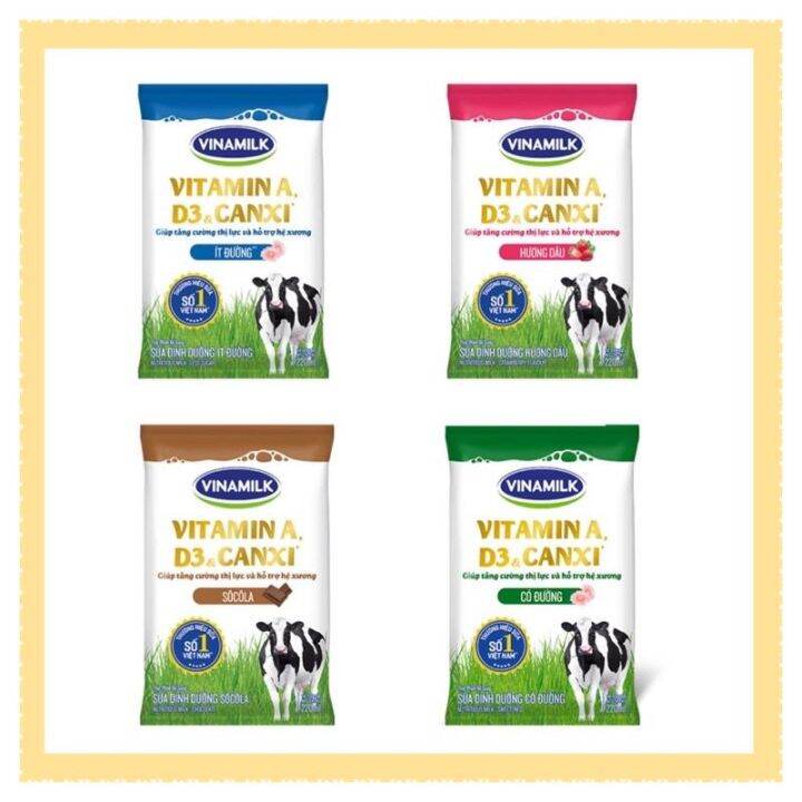[ HALAL ] VINA MILK 🥛 4 Flavors Milk Bag 220ml [ READY STOCK ] | Lazada