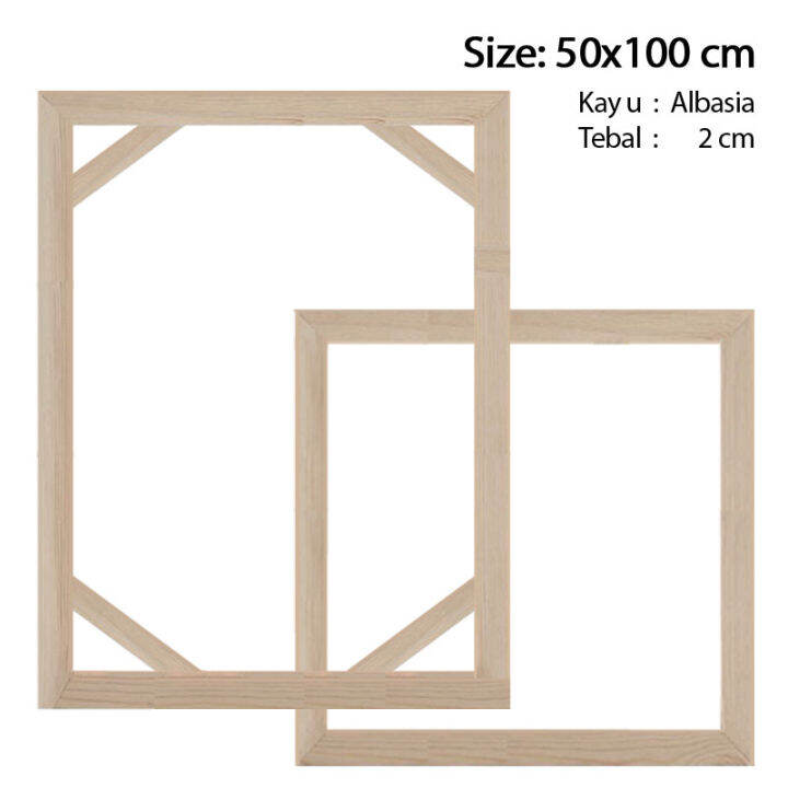 Spanram 50x100 cm Span Ram Kayu Frame Ukuran 50x100 cm | Lazada Indonesia