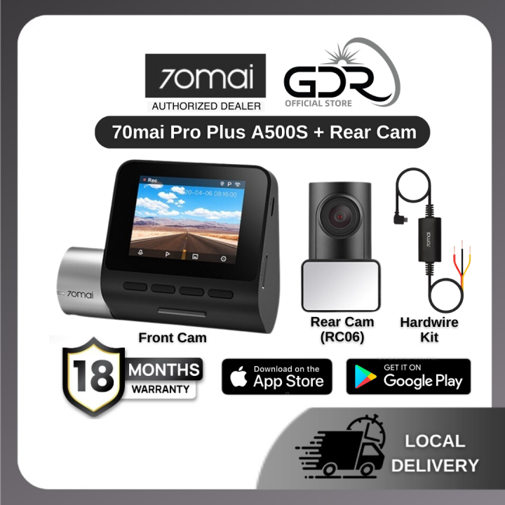 70Mai Dashcam Pro Plus+ A500S Car Recorder 1944P Rear Cam A500 Night ...