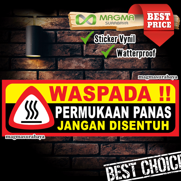 Stiker Waspada Permukaan Panas Jangan di sentuh | Lazada Indonesia