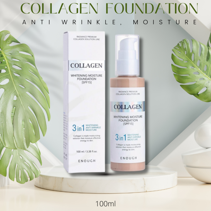 3IN1 ENOUGH COLLAGEN WHITENING MOISTURE FOUNDATION SPF15 100ml | Lazada PH