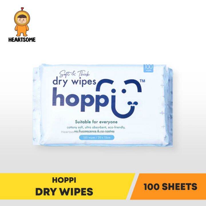 HOPPI DRY WIPES [100 SHEETS/PER PACK][HOPPI][HEARTSOME] | Lazada