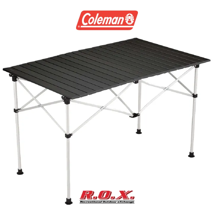 COLEMAN EASY ROLL TWO STAGE TABLE BLACK โต๊ะแคมป์ปิ้ง โต๊ะพับ ...