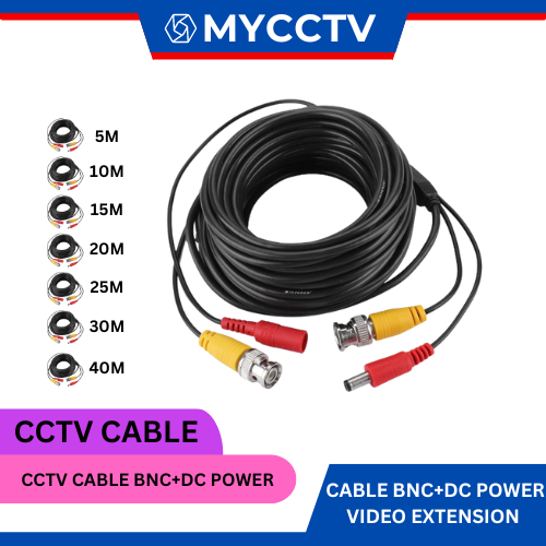 HIKVISION/DAHUA CCTV Analog Camera To DVR Cable BNC+DC Power Video ...