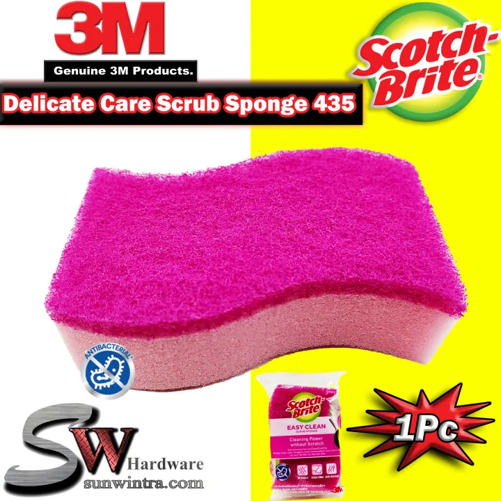 3M™ Scotch-Brite Scrub Sponge Pink Easy Clean Non Scratch Scrub Sponge ...