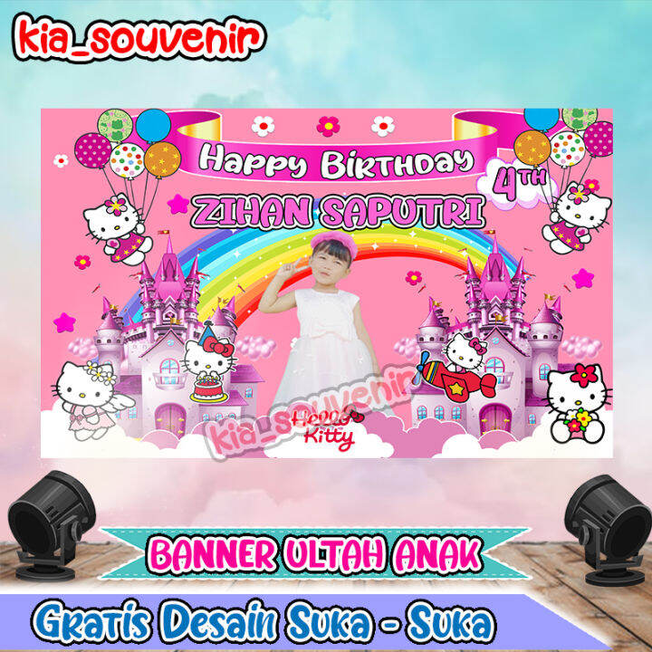 SPANDUK HELLO KITTY / BANER ULTAH HK / BACKDROP ULANG TAHUN | Lazada ...