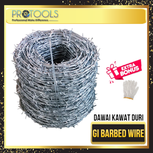 5kg GI Barbed Wire/Dawai Duri Pagar 刺网 ( PROTOOLS) | Lazada