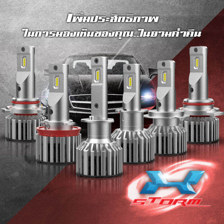 หลอดไฟหน้ารถยนต์ LED ยี่ห้อ SP-LED รุ่น X-STORM (ปลั๊กเดิมตรงร่น) ขั้ว H4 / H11 / H7 / HB3 (9005 ...