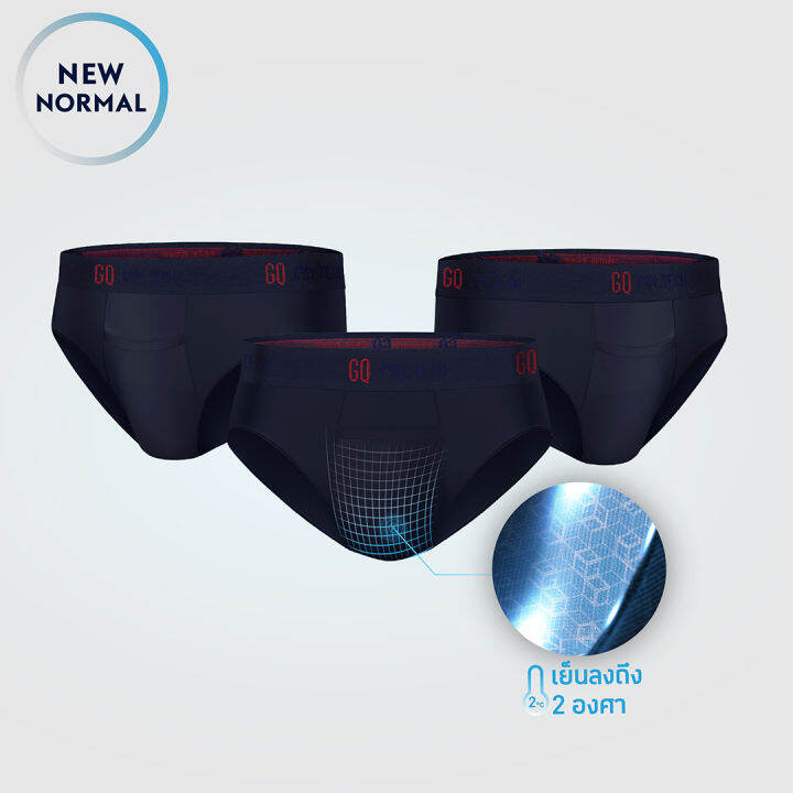 GQ Cool Tech กางเกงในไข่เย็น รุ่น New Normal ทรง Bikini แพ็ค 3 ตัว | Lazada.co.th