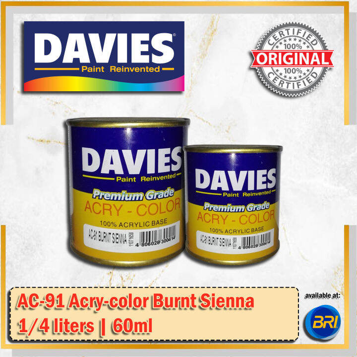 Davies AC-91 Acry-color Burnt Sienna [1/4L | 60ml] | Lazada PH
