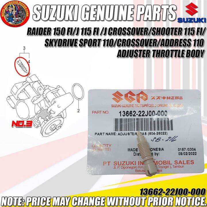 RAIDER 150 FI/J 115 FI /J CROSSOVER/SHOOTER 115 FI ADJUSTER THROTTLE ...