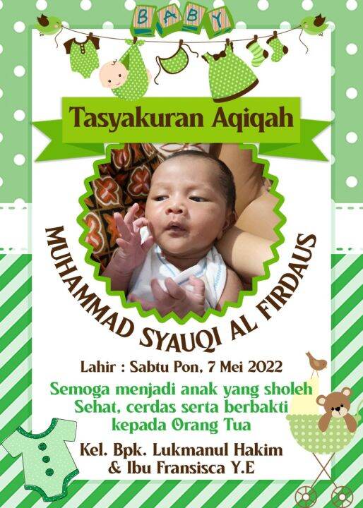 36 Pcs Sticker Aqiqah | Sticker Tasyakuran Aqiqah | Sticker Nasi Box ...