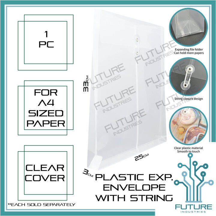 Plastic Expandable Envelope With String Vertical Heavy Duty Envelope ...