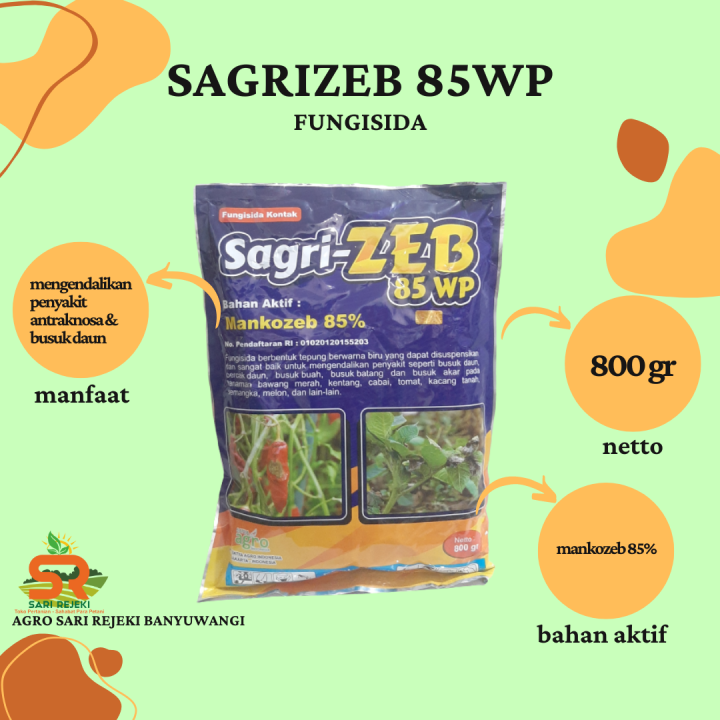 SAGRIZEB 85WP 800GR FUNGISIDA MANKOZEB BIRU | Lazada Indonesia
