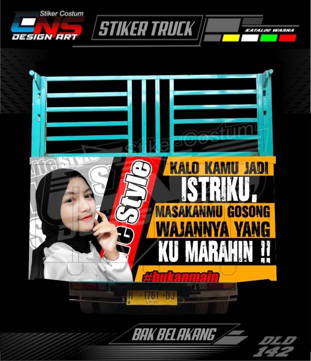Stiker Pintu Bak Belakang Truk Sticker Bak Truk Canter Dump Ragasa Giga ...
