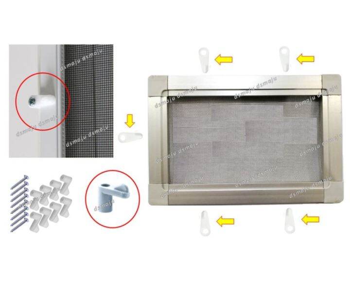 Aluminium Insect Screen Accessories PVC Turning Clip PVC Holder ...