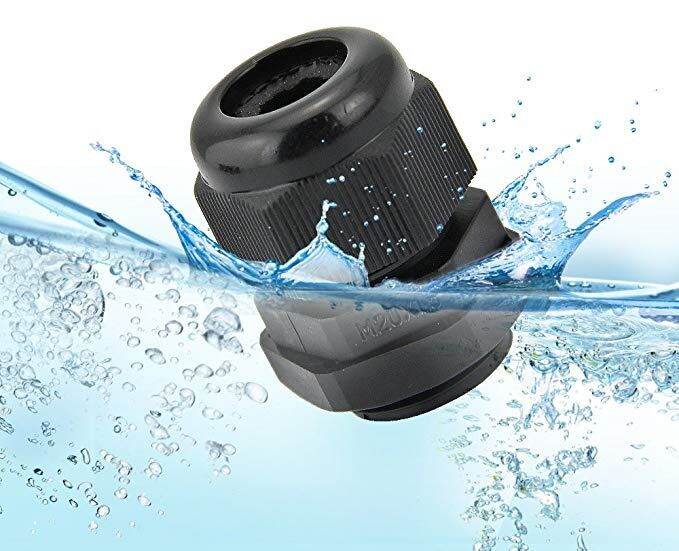 10 PCS High grade Metric Thread Waterproof plastic IP68 nylon Black ...