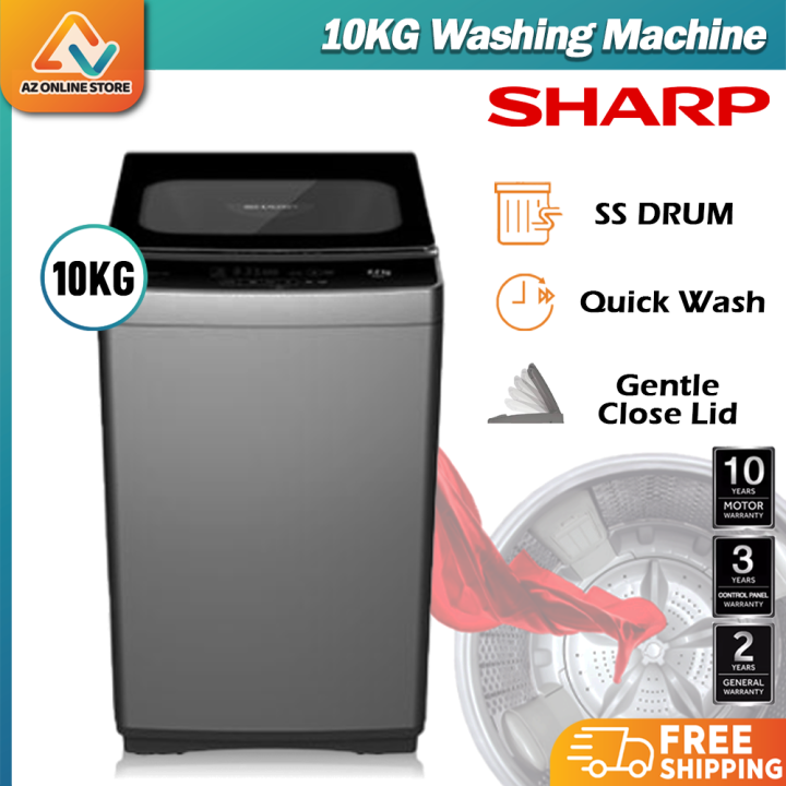 Sharp 10KG Top Load Fully Auto Washing Machine ESX1168 Washer ESX-1168 ...
