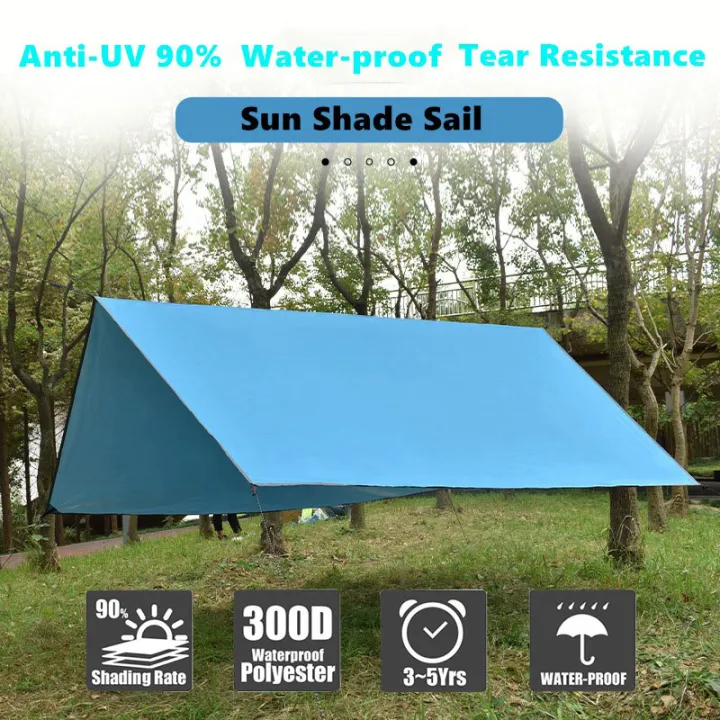 3x3m Awning Waterproof Tarp Tent Shade Ultralight Garden Canopy ...