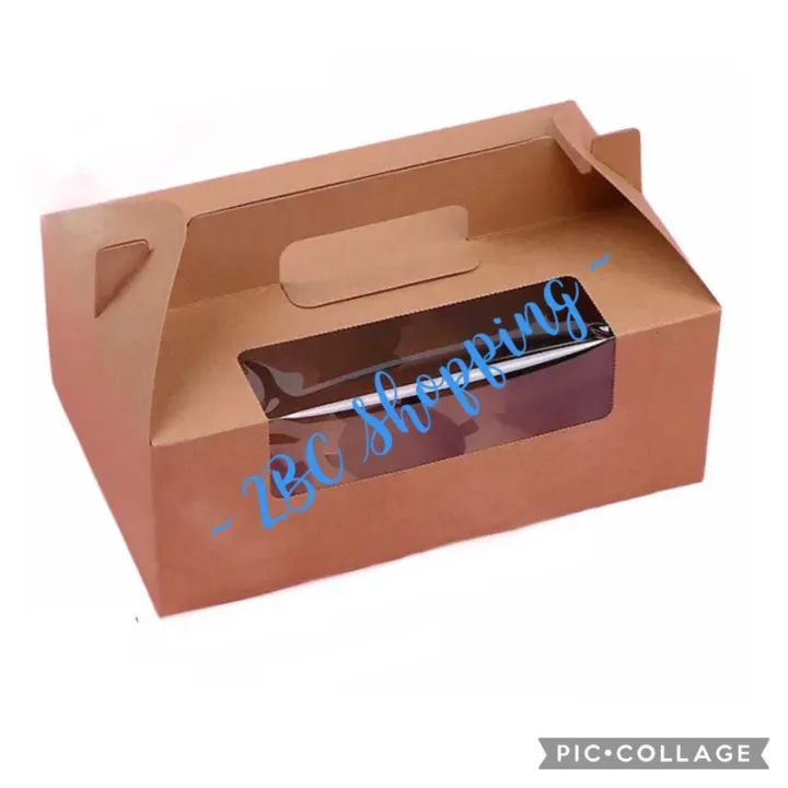 10 pcs Cupcake / Donut / Pastry Box with Handle | Lazada PH