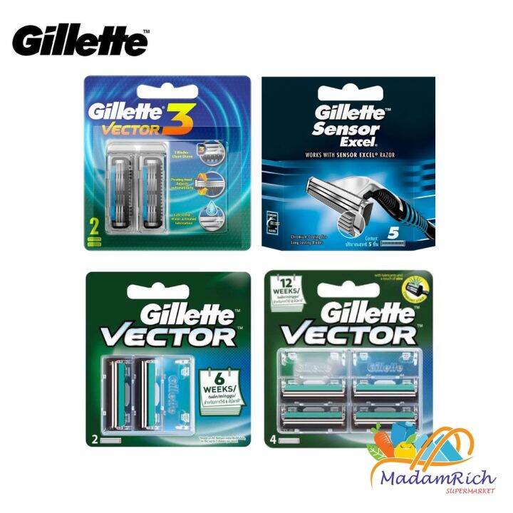 (ของแท้💯)🪒 Gillette Sensor Excel / Gillette Vector / Gillette Vector3 ...