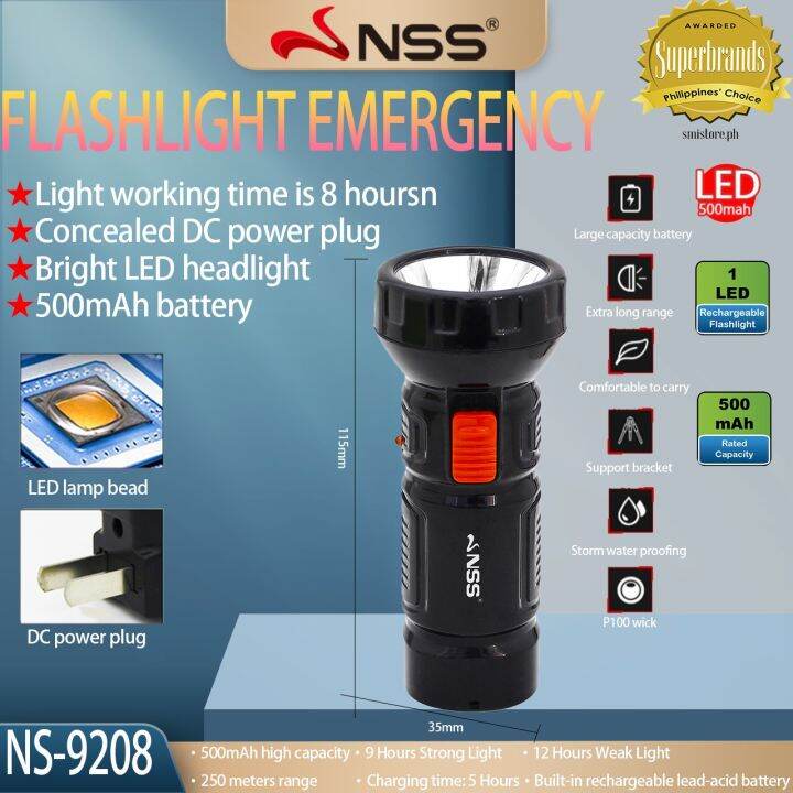 Nss flashlight handy light hand carry torch light emergency ...