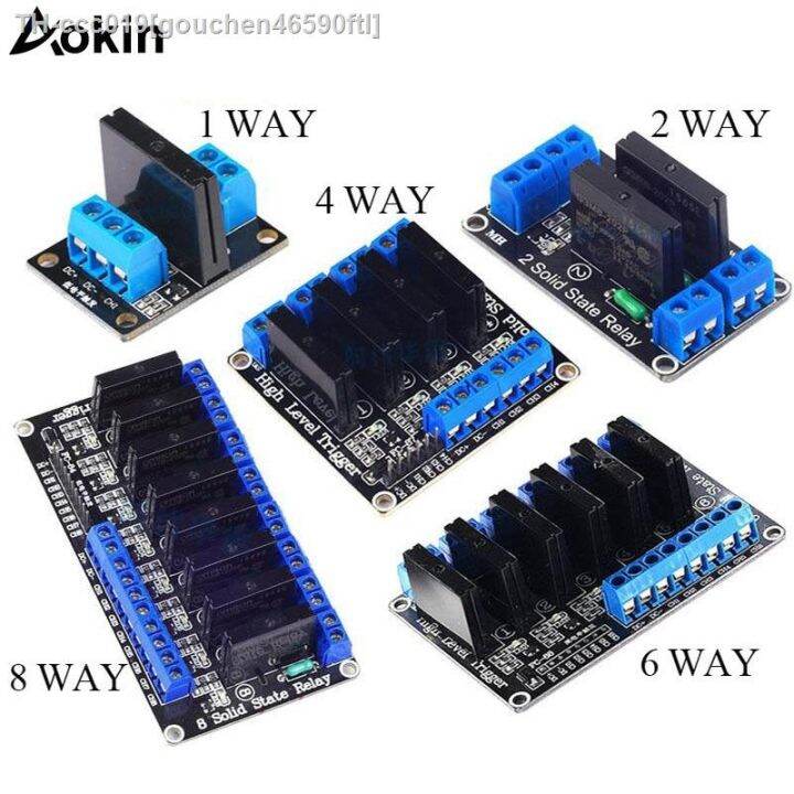 5V 1 2 4 channel SSR AVR G3MB-202P 8 way High Low Level Solid State Relay Module 240V 2A Output ...