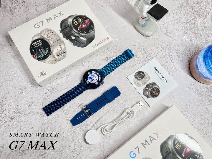 Huaqiangbei รุ่นใหม่ G7 MAX หน้าจอรอบนาฬิกาอัจฉริยะ NFC อัตราการเต้นของ ...