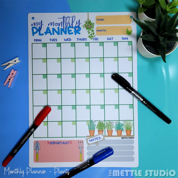 Monthly Planner - Cute Reusable / Dry Erase / Magnetic Planner | Lazada PH