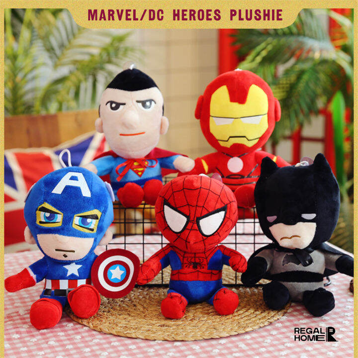 25CM Marvel/DC Super Heroes Character Plushie Stuffed Toy Cute Action ...