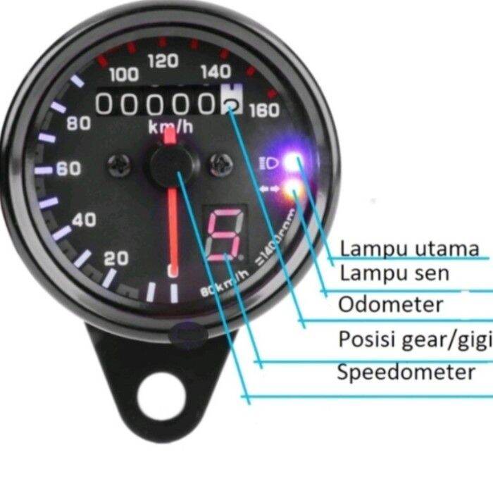 RG SPEEDOMETER JAPSTYLE CUSTOM CB INDIKATOR LED PLUS GEAR UNIVERSAL ...
