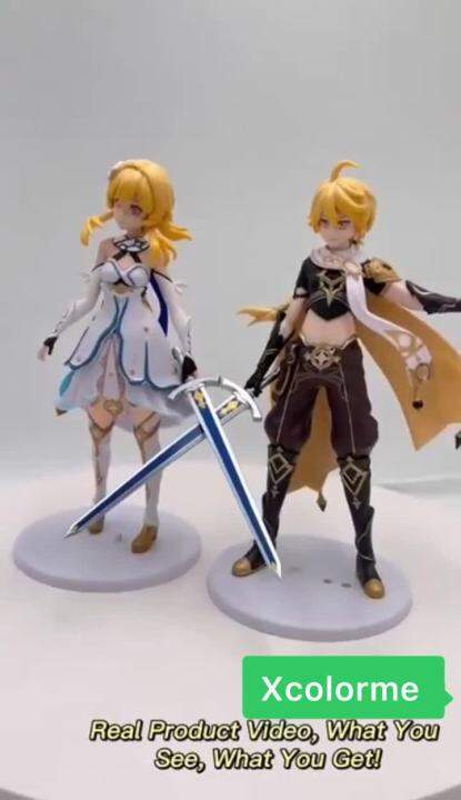 18cm Genshin Impact TravelerLumine Anime Figure Genshin Impact Aether ...