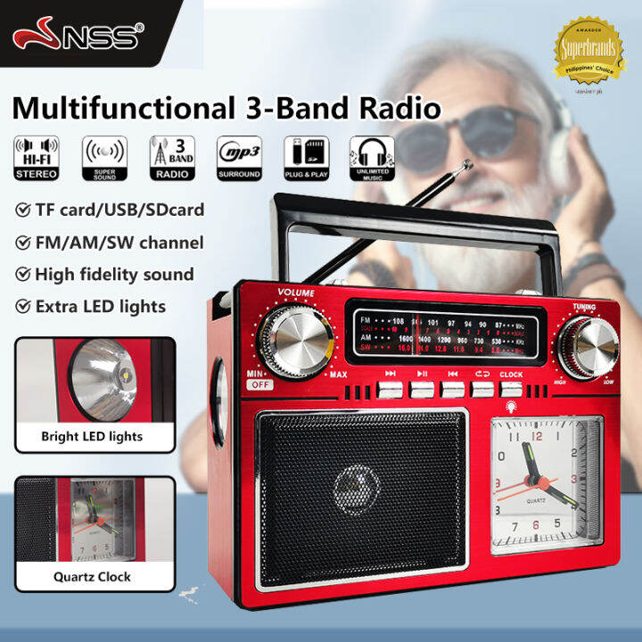 [COD]NSS Multifunction Radio fm am original with Alarm Clock AM FM SW 3 ...