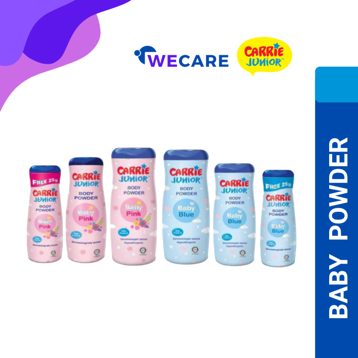 Carrie Junior Baby Powder / Talc (125g / 280g / 450g) - (Blue/Pink ...
