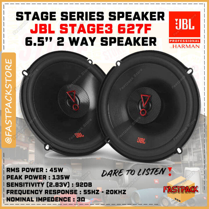 🔊 Original JBL Stage3 627F 6-1/2" 2 Way Coaxial Car Speaker 45W RMS ...