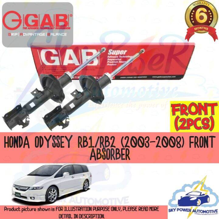 HONDA ODYSSEY RB1 RB2 (2003-2008) GAB SUPER GAS SHOCK ABSORBER FRONT 2PCS | Lazada