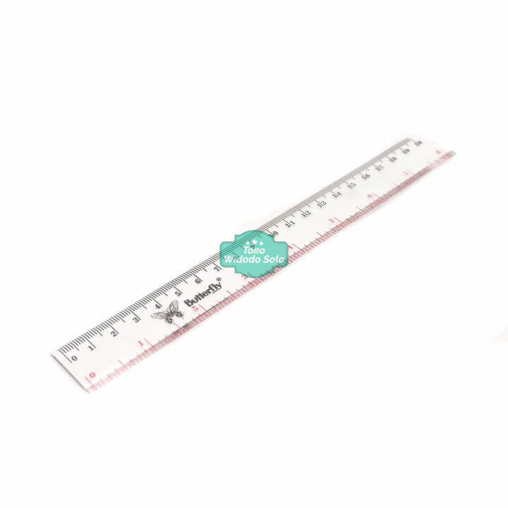 Penggaris 20cm Butterfly Plastik Mika Bening Tebal Mistar Glass Ruler - 1 Buah | Lazada Indonesia