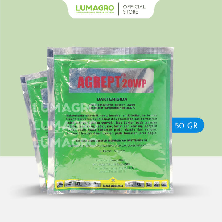 Bakterisida Agrept 20WP 50gr 500gr Pengendali Penyakit Layu Busuk Akar Batang Pada Tanaman Agreb ...