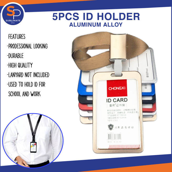 Aluminum Alloy ID Holder / Vertical ID Case Student / Office ID Card ...